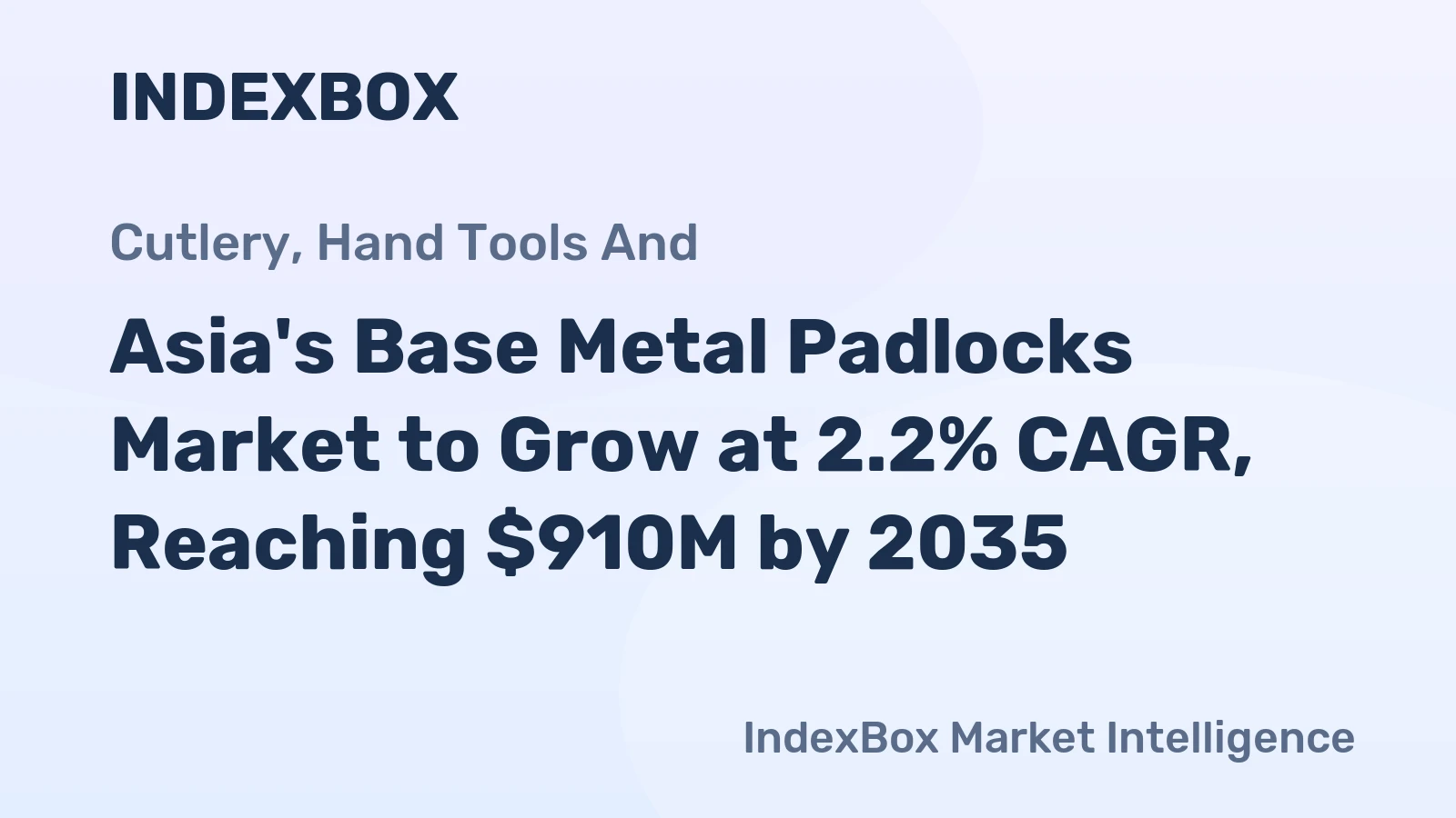Asia's Base Metal Padlocks Market to Grow at 2.2% CAGR, Reaching $910M by 2035