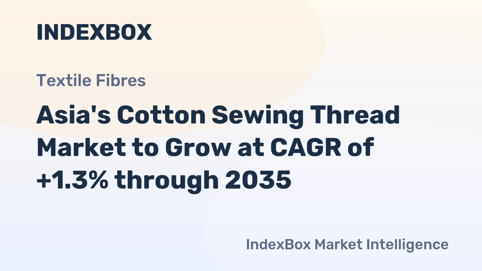 Asia's Cotton Sewing Thread Market to Grow at CAGR of +1.3% through 2035