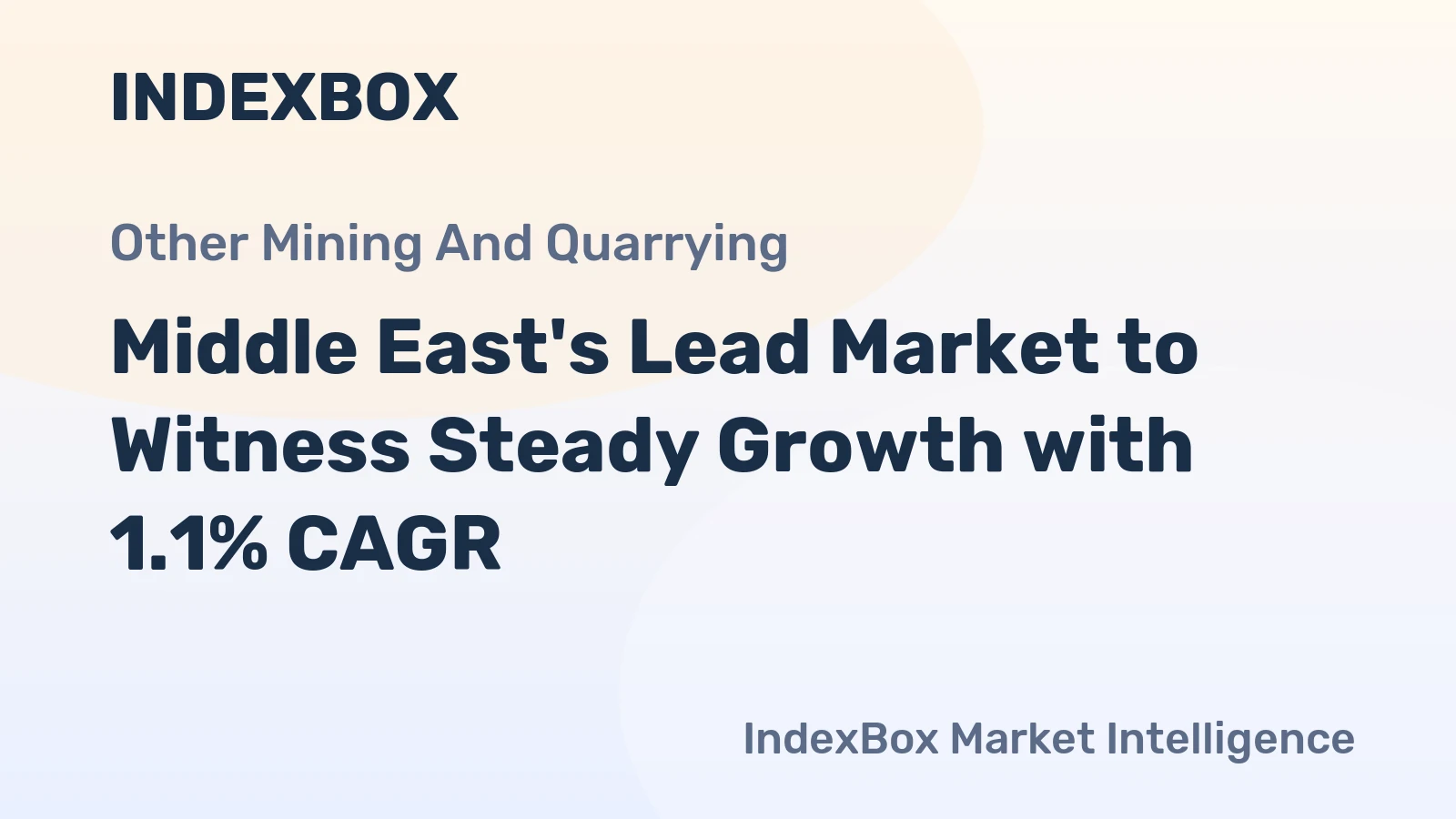 Middle East's Lead Market to Witness Steady Growth with 1.1% CAGR