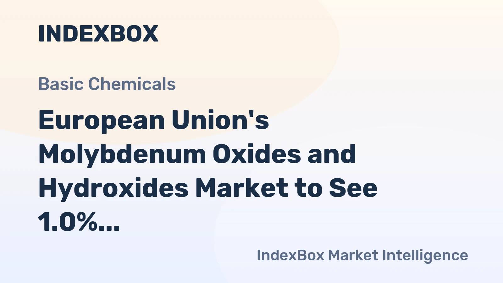 European Union's Molybdenum Oxides and Hydroxides Market to See 1.0% CAGR Growth Through 2035