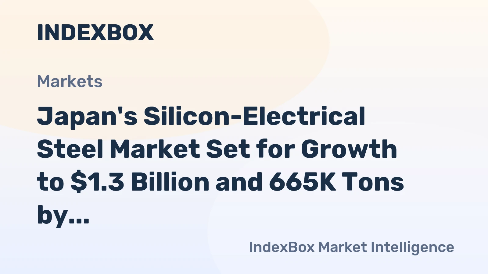 Japan's Silicon-Electrical Steel Market Set for Growth to $1.3 Billion and 665K Tons by 2035
