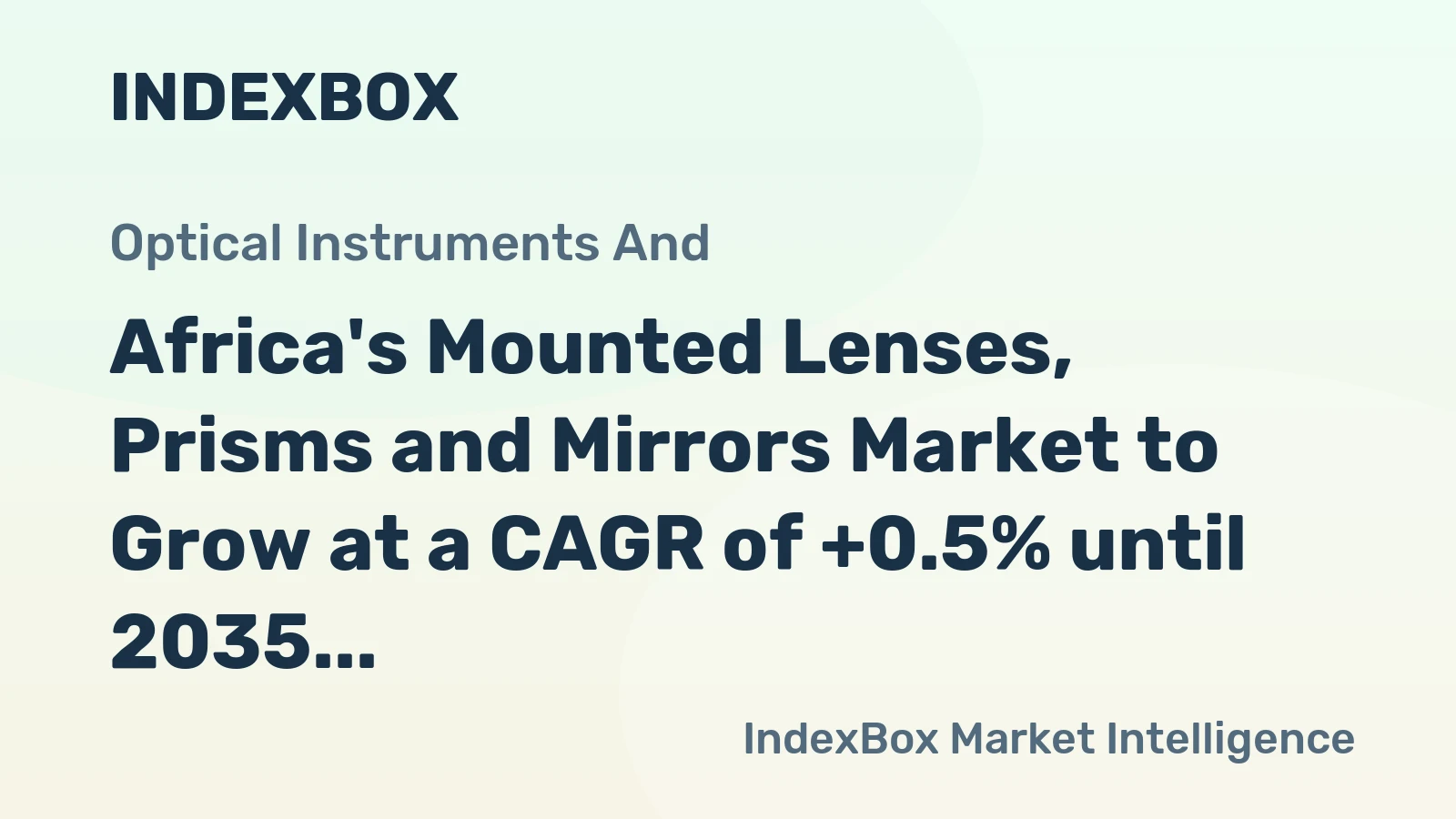 Africa's Mounted Lenses, Prisms and Mirrors Market to Grow at a CAGR of +0.5% until 2035