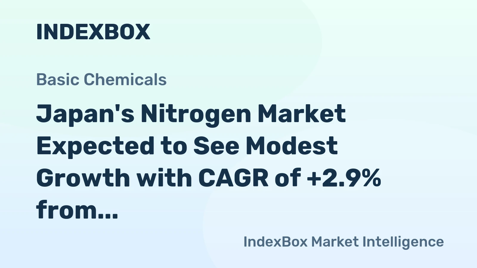 Japan's Nitrogen Market Expected to See Modest Growth with CAGR of +2.9% from 2024 to 2035