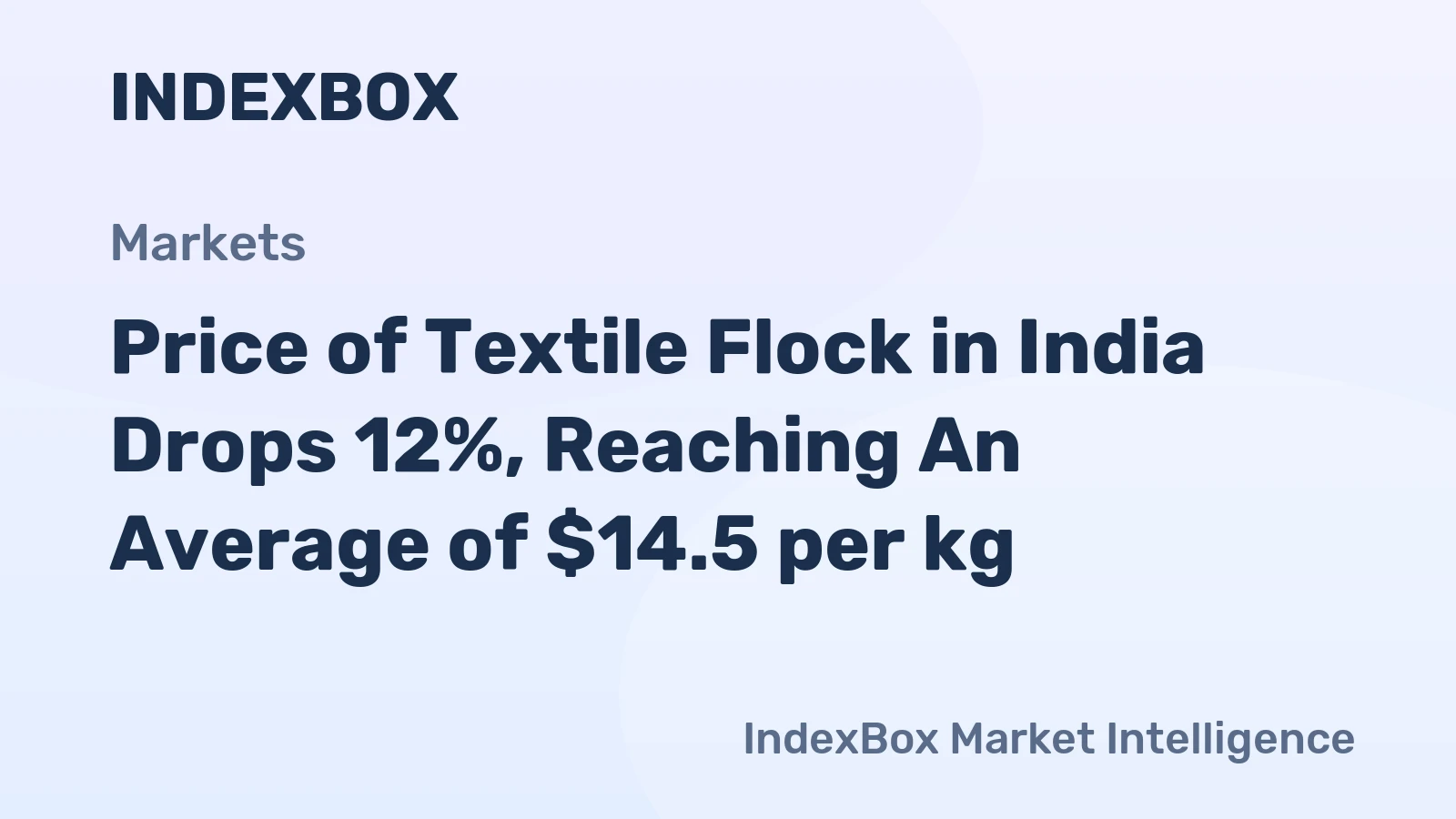 Price of Textile Flock in India Drops 12%, Reaching An Average of $14.5 per kg