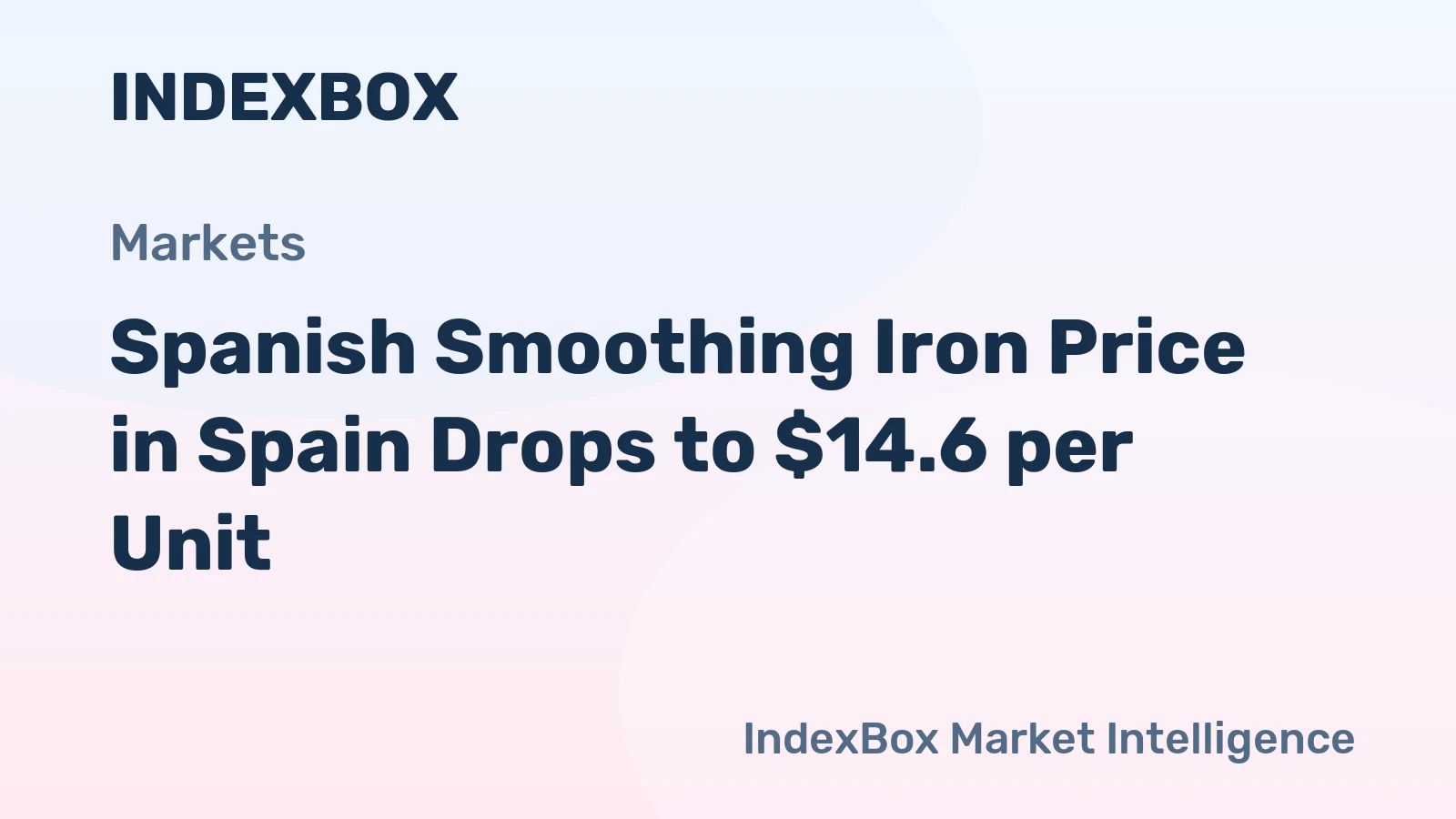 Spanish Smoothing Iron Price in Spain Drops to $14.6 per Unit