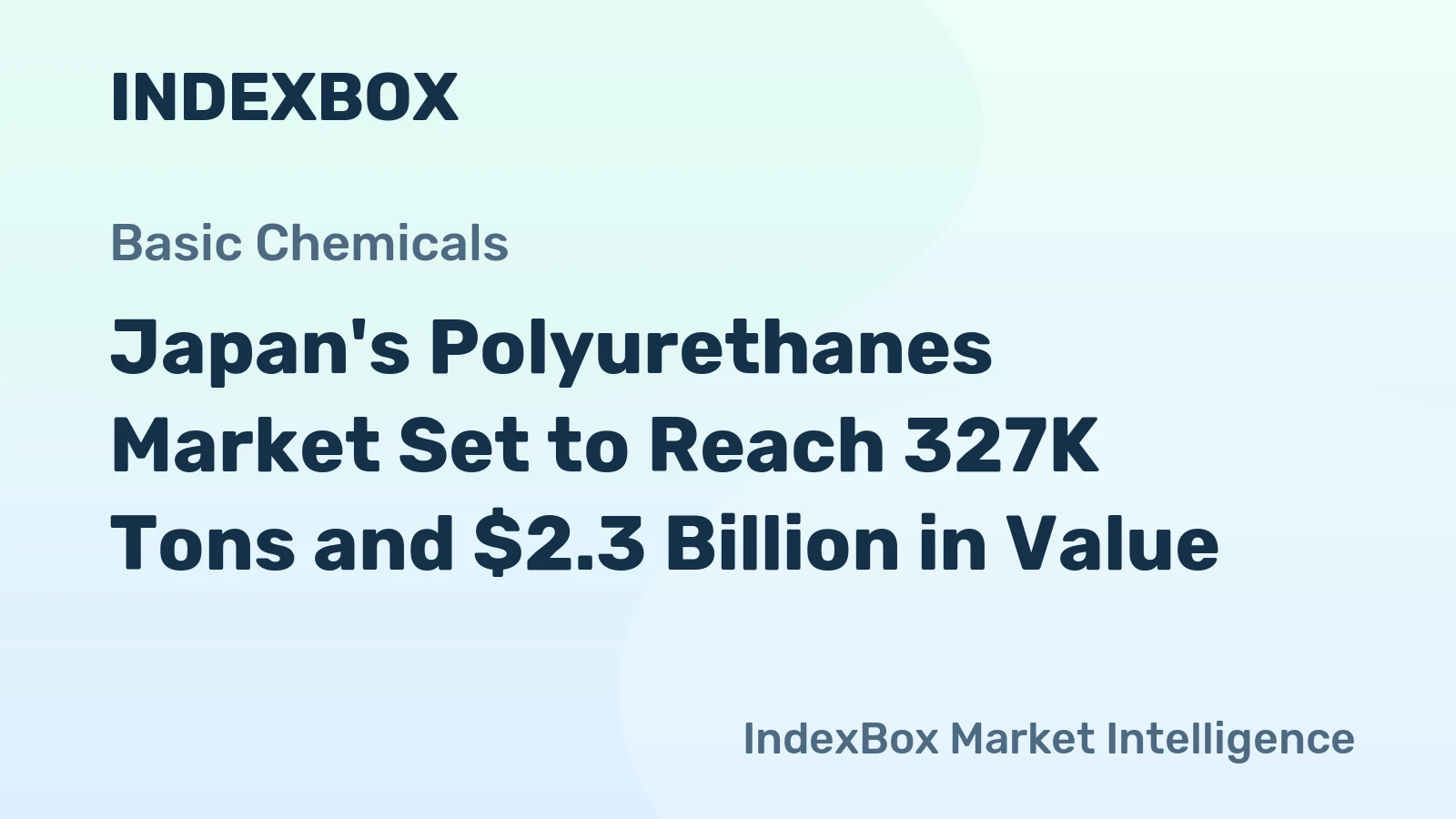 Japan's Polyurethanes Market Set to Reach 327K Tons and $2.3 Billion in Value