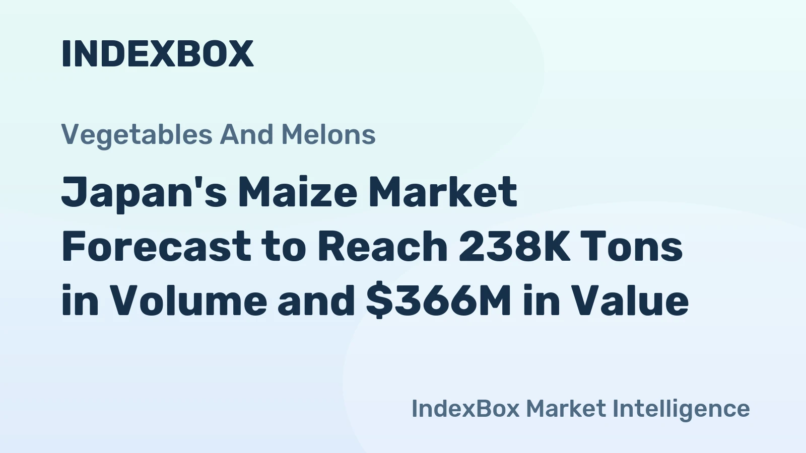 Japan's Maize Market Forecast to Reach 238K Tons in Volume and $366M in Value