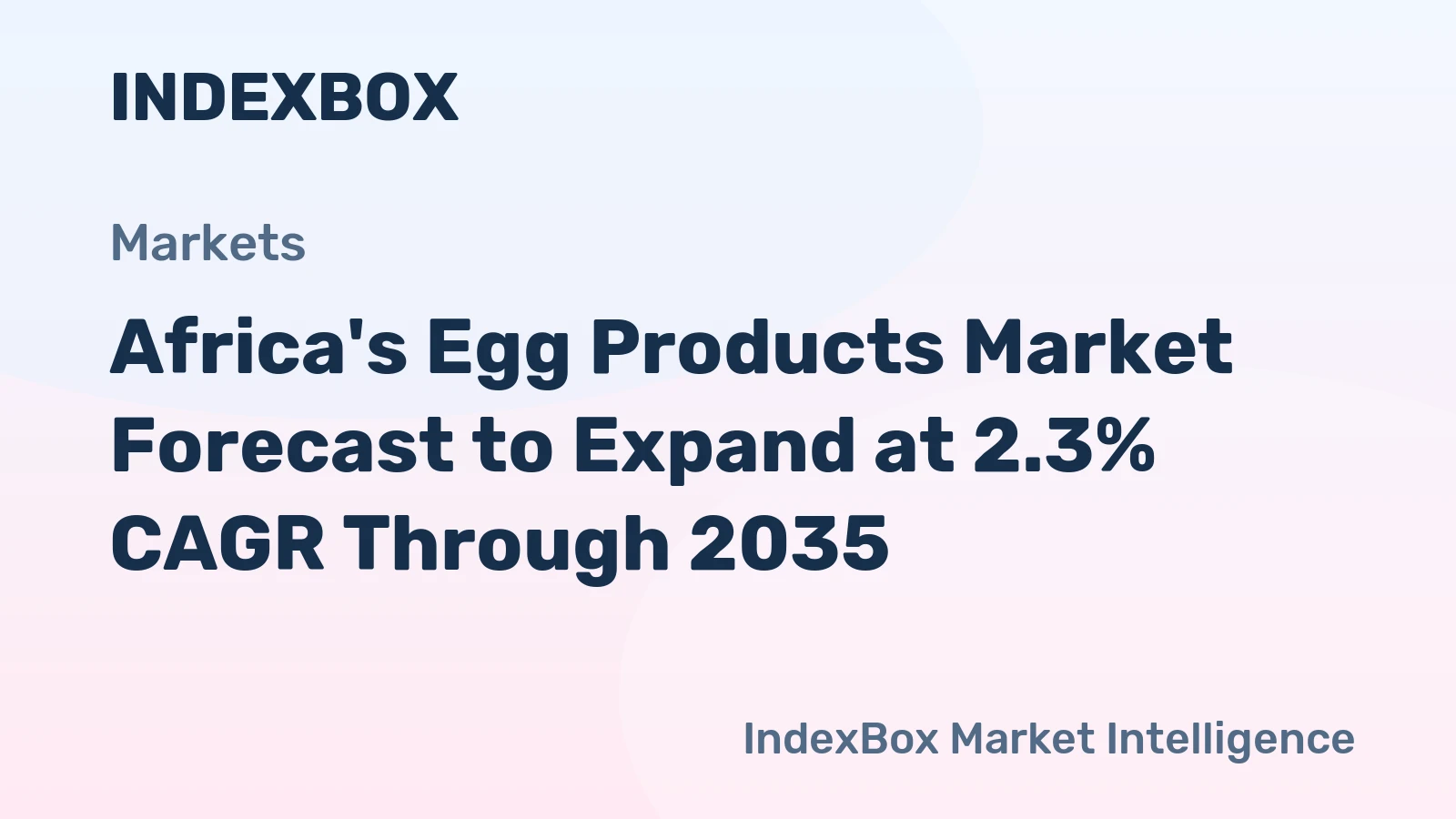 Africa's Egg Products Market Forecast to Expand at 2.3% CAGR Through 2035
