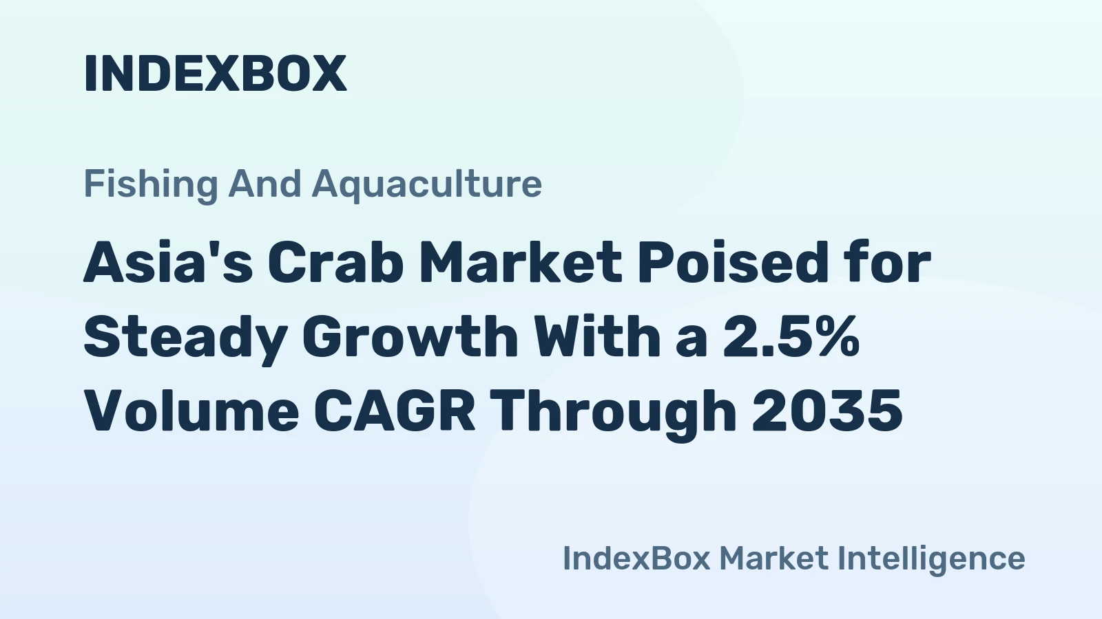 Asia's Crab Market Poised for Steady Growth With a 2.5% Volume CAGR Through 2035
