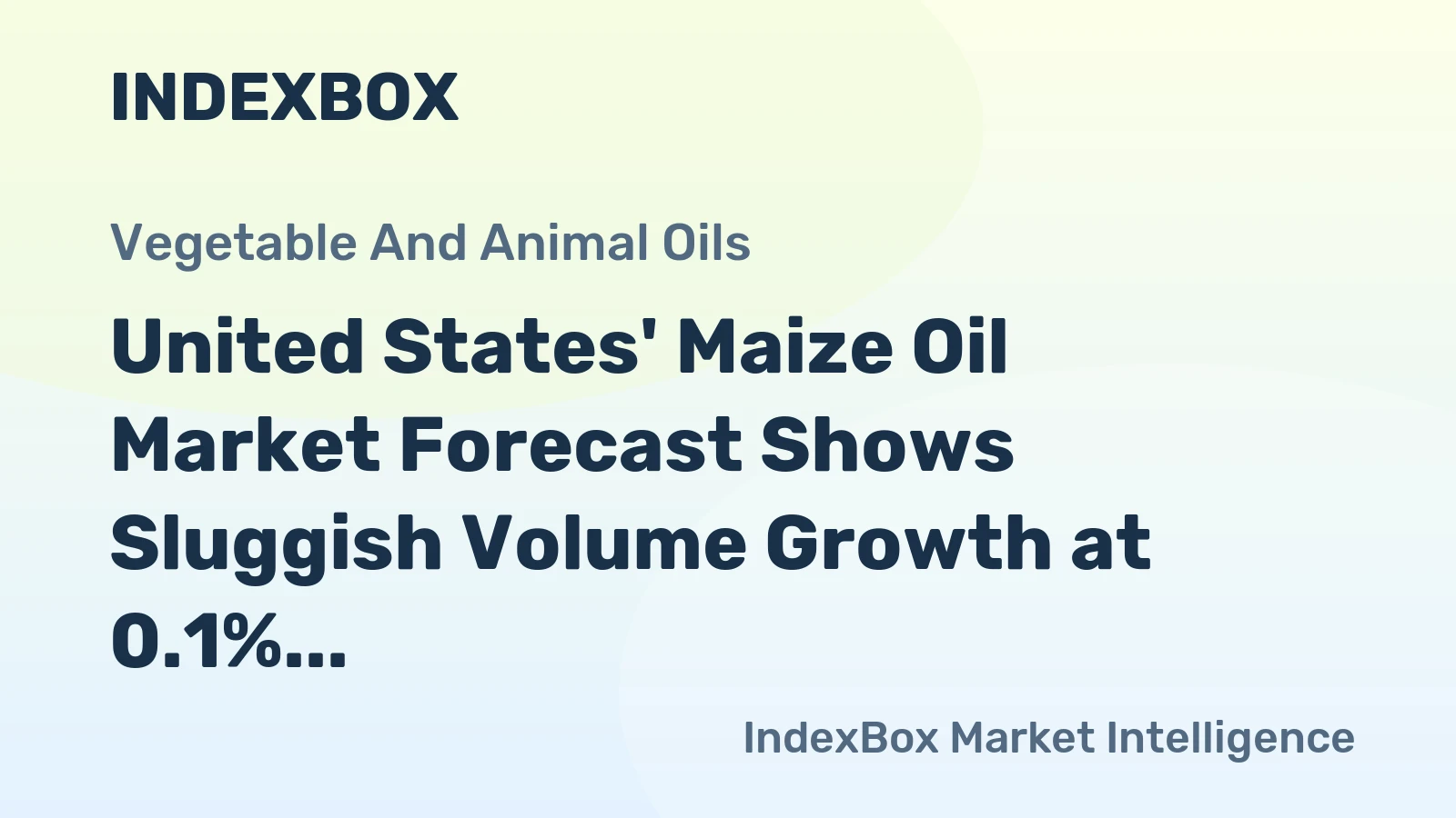 United States' Maize Oil Market Forecast Shows Sluggish Volume Growth at 0.1% CAGR Through 2035