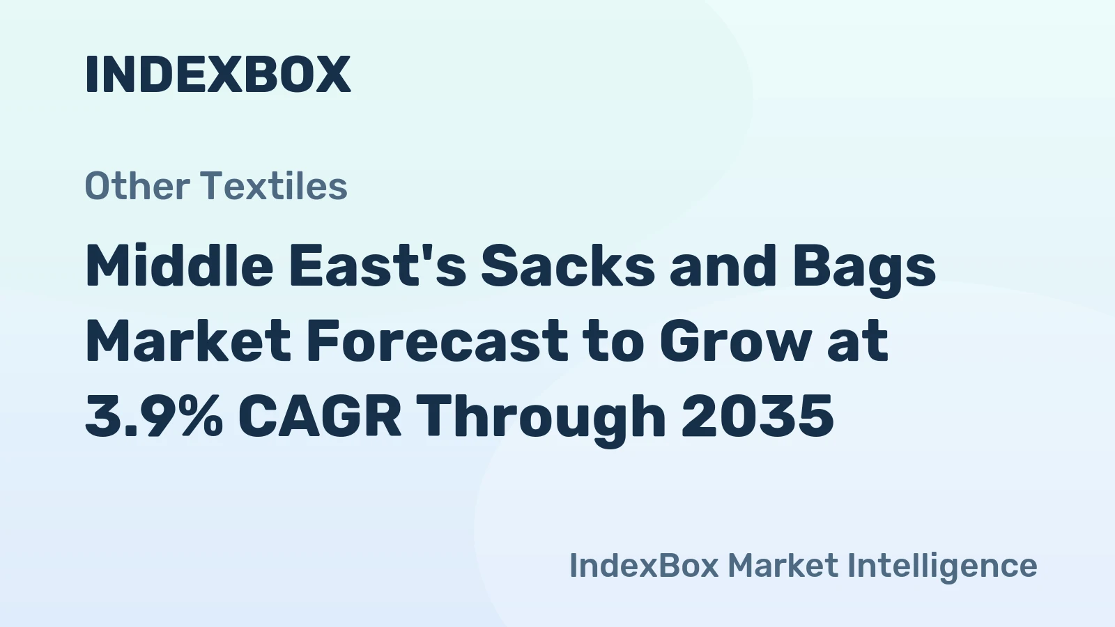 Middle East's Sacks and Bags Market Forecast to Grow at 3.9% CAGR Through 2035