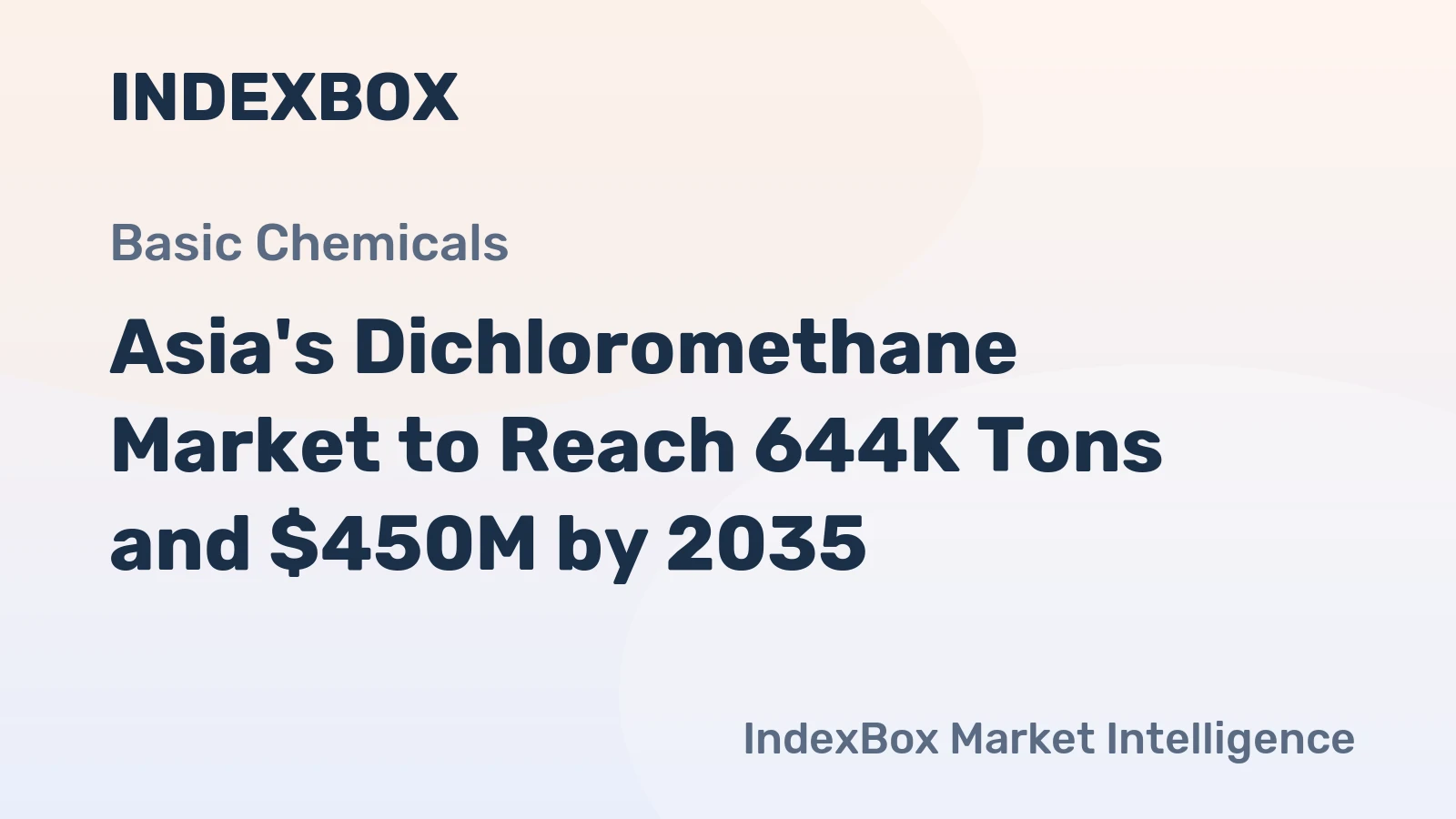 Asia's Dichloromethane Market to Reach 644K Tons and $450M by 2035