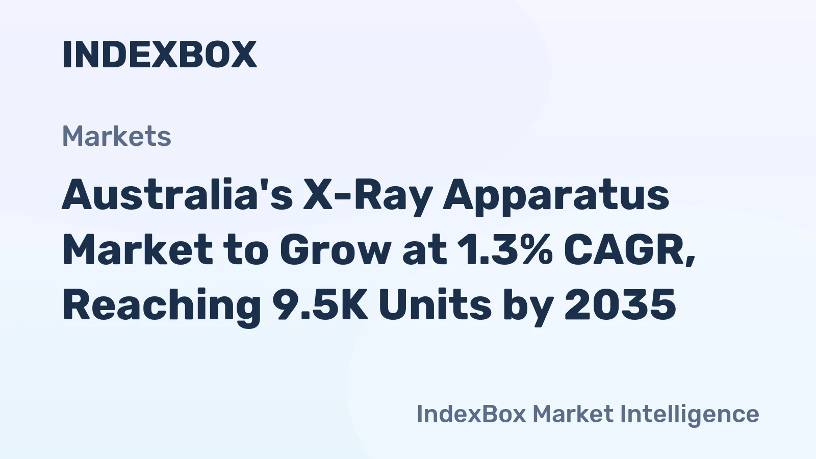 Australia's X-Ray Apparatus Market to Grow at 1.3% CAGR, Reaching 9.5K Units by 2035