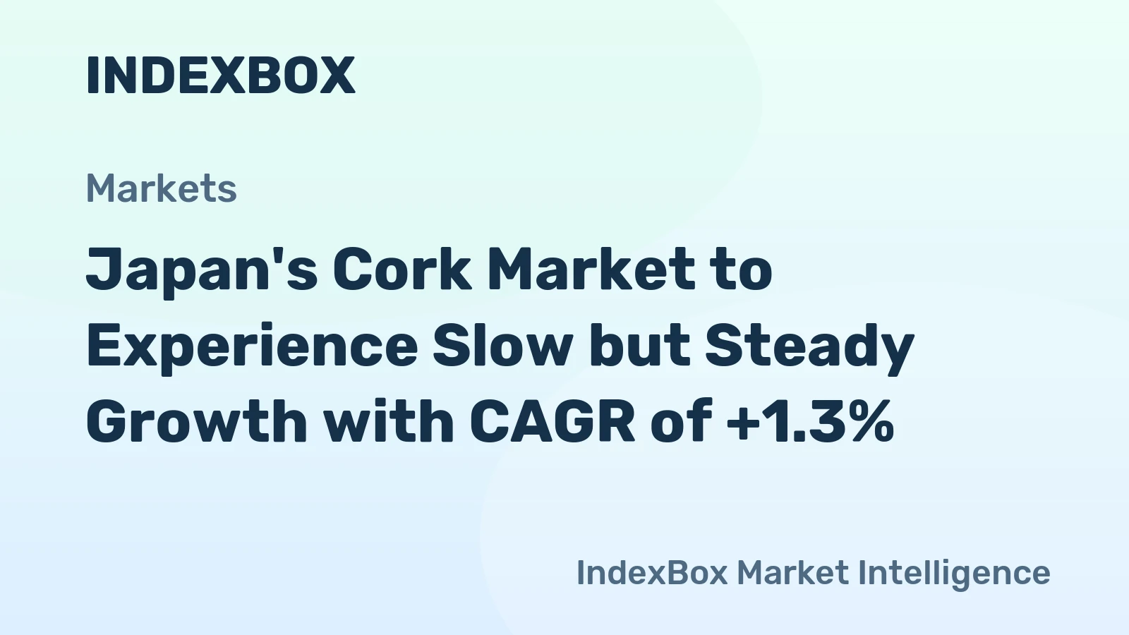 Japan's Cork Market to Experience Slow but Steady Growth with CAGR of +1.3%
