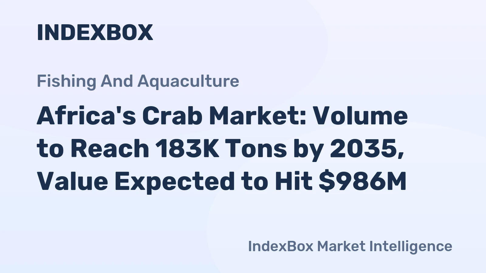 Africa's Crab Market: Volume to Reach 183K Tons by 2035, Value Expected to Hit $986M