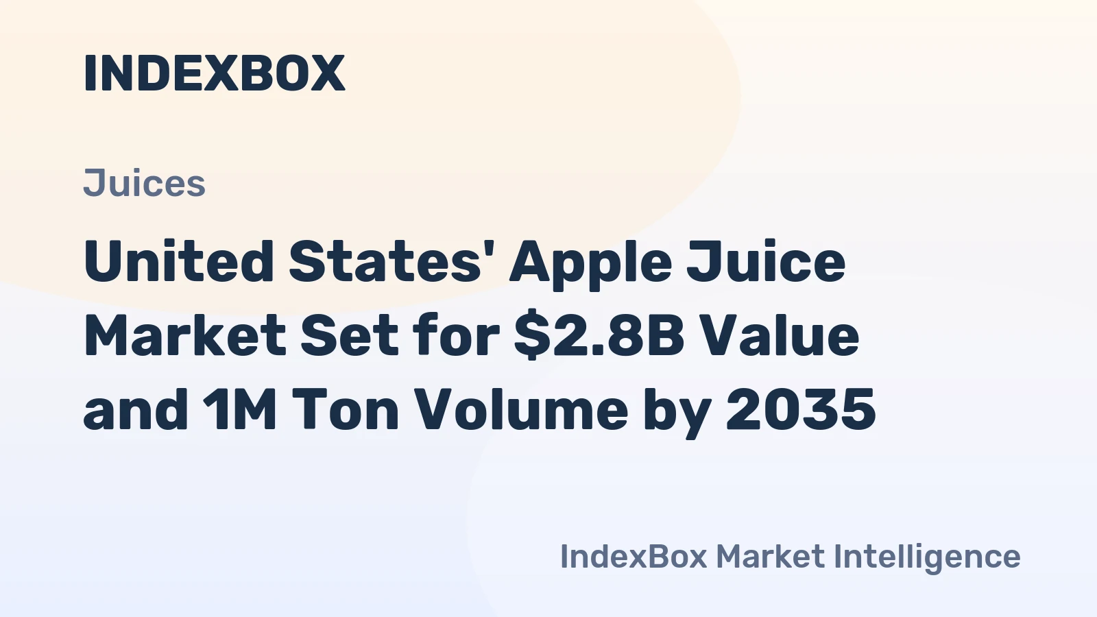 United States' Apple Juice Market Set for $2.8B Value and 1M Ton Volume by 2035
