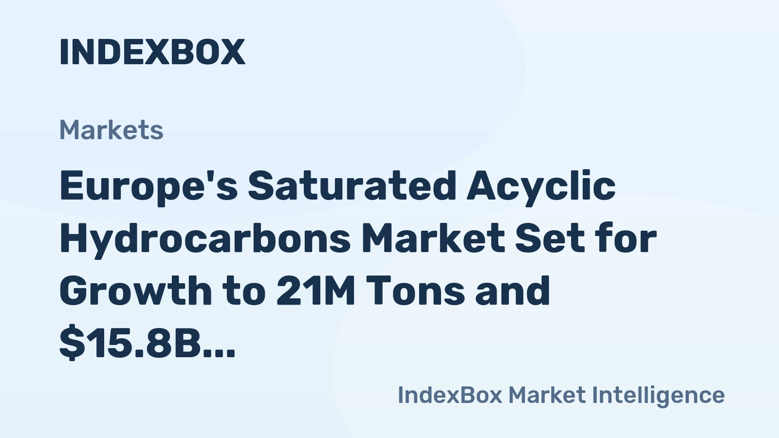 Europe's Saturated Acyclic Hydrocarbons Market Set for Growth to 21M Tons and $15.8B by 2035