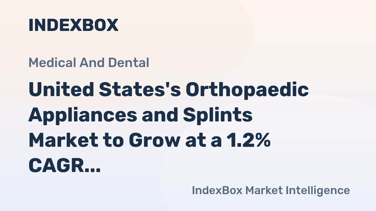 United States's Orthopaedic Appliances and Splints Market to Grow at a 1.2% CAGR Over Next Decade