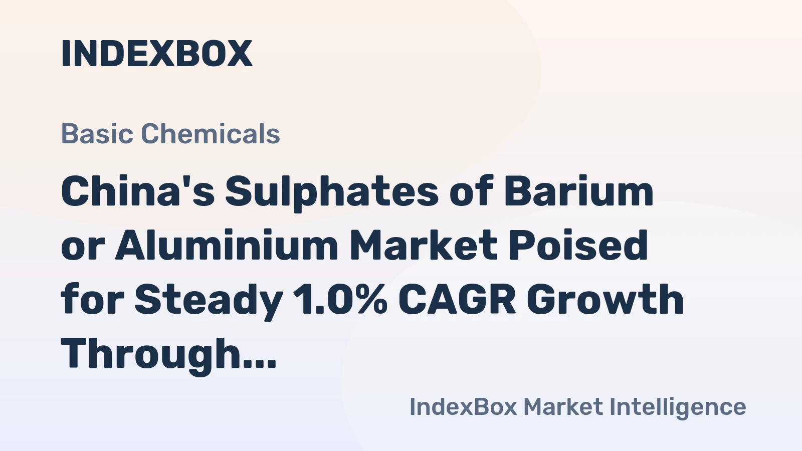 China's Sulphates of Barium or Aluminium Market Poised for Steady 1.0% CAGR Growth Through 2035