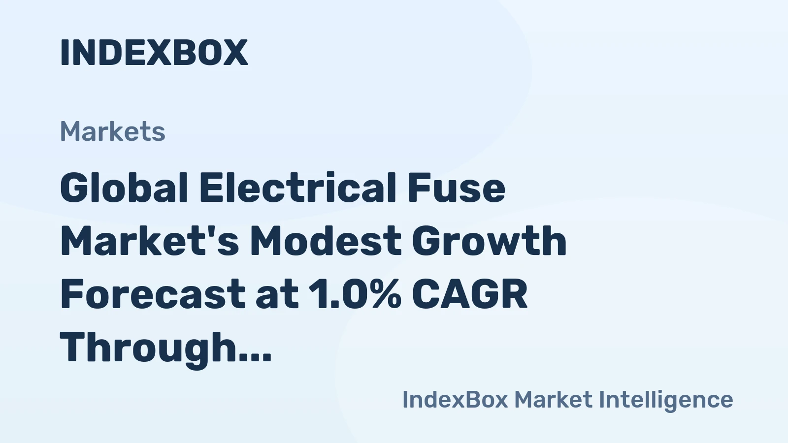 Global Electrical Fuse Market's Modest Growth Forecast at 1.0% CAGR Through 2035