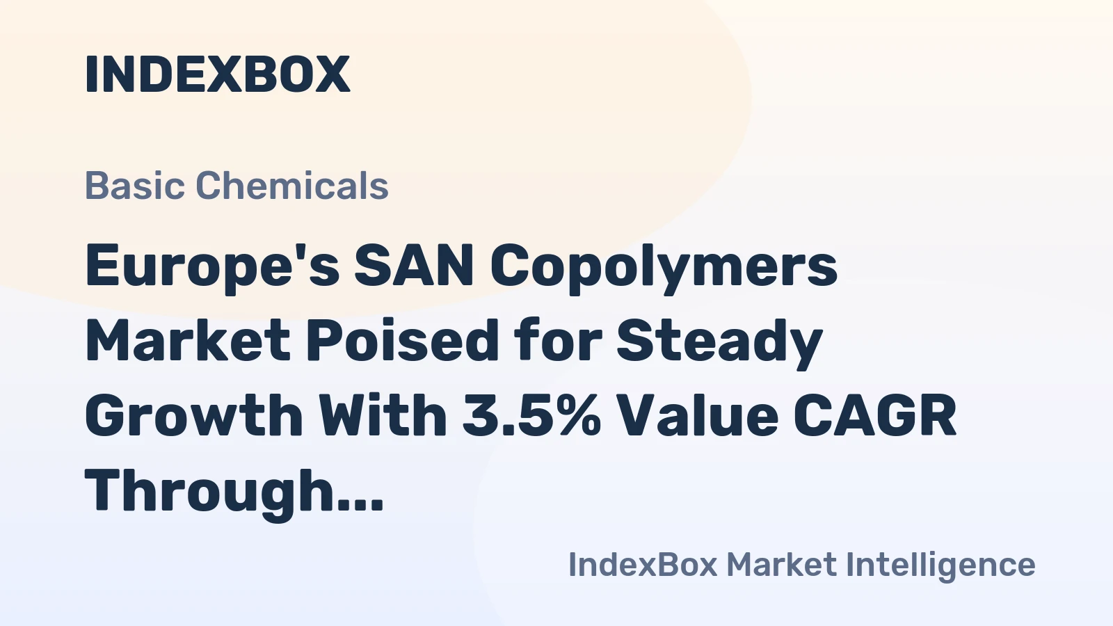 Europe's SAN Copolymers Market Poised for Steady Growth With 3.5% Value CAGR Through 2035
