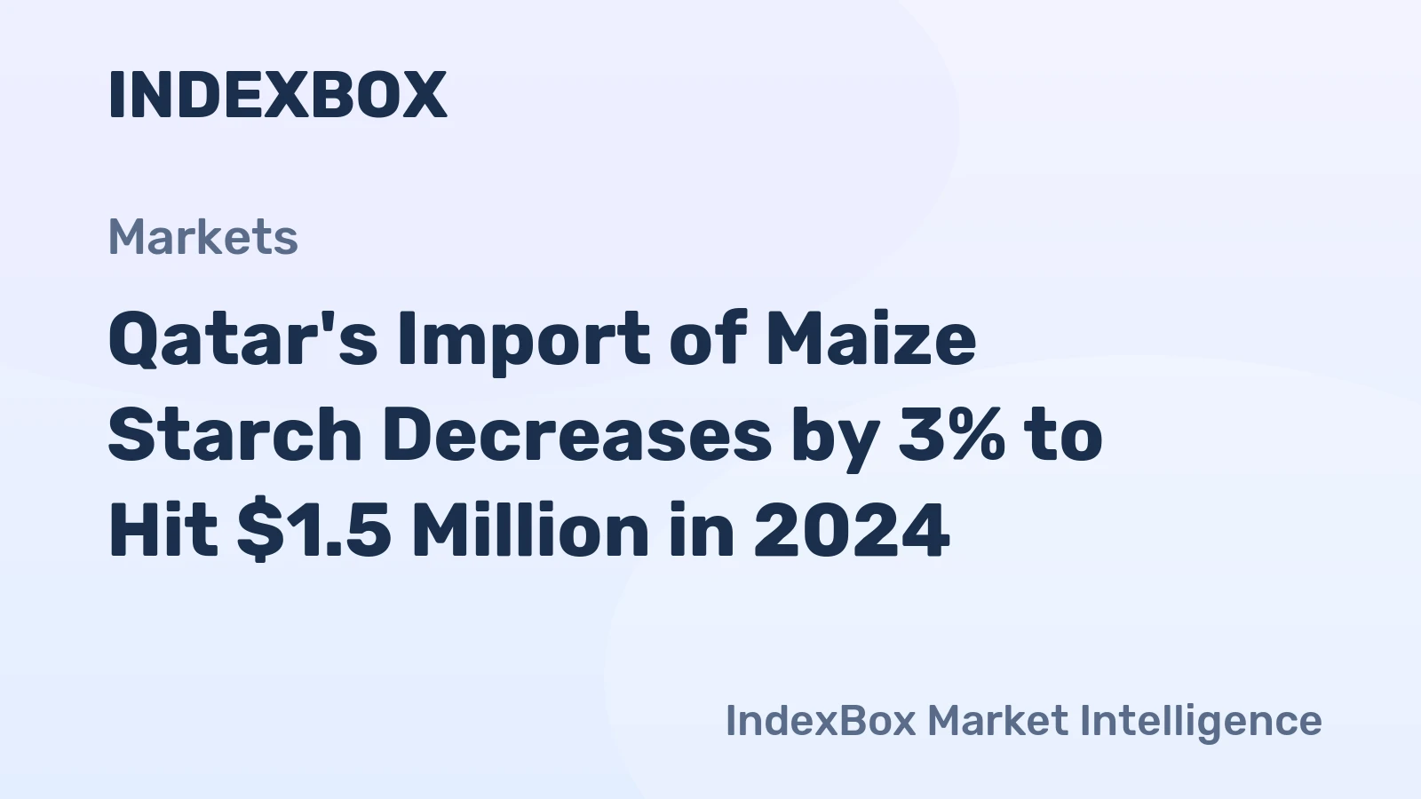 Qatar's Import of Maize Starch Decreases by 3% to Hit $1.5 Million in 2024