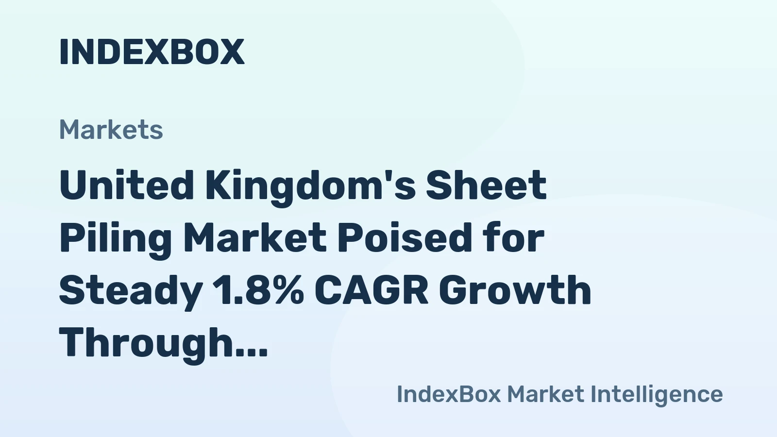United Kingdom's Sheet Piling Market Poised for Steady 1.8% CAGR Growth Through 2035