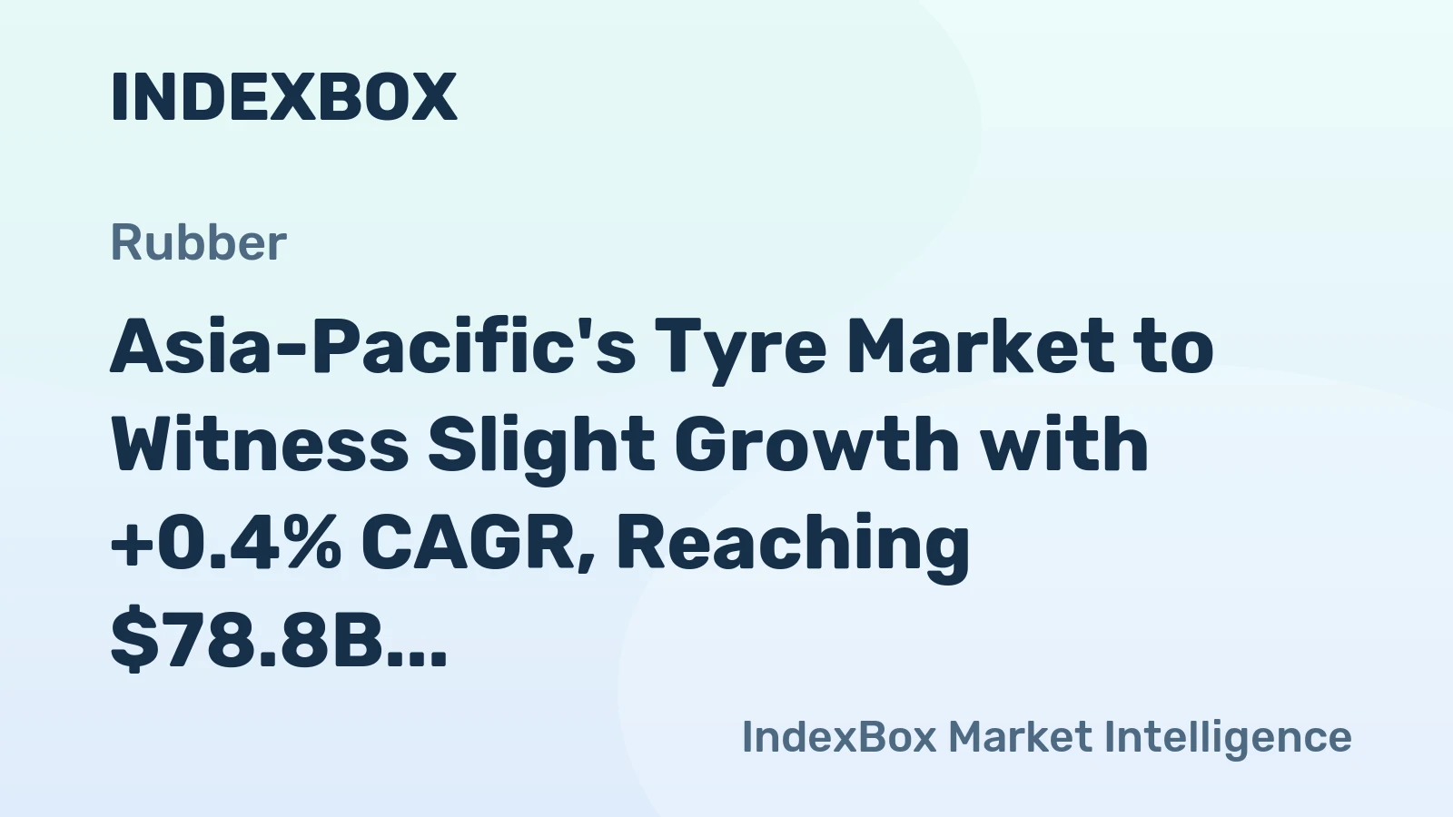 Asia-Pacific's Tyre Market to Witness Slight Growth with +0.4% CAGR, Reaching $78.8B Value by 2035
