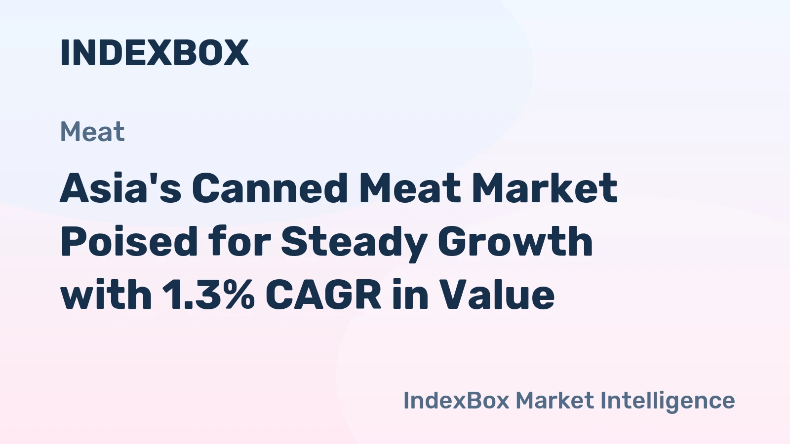 Asia's Canned Meat Market Poised for Steady Growth with 1.3% CAGR in Value