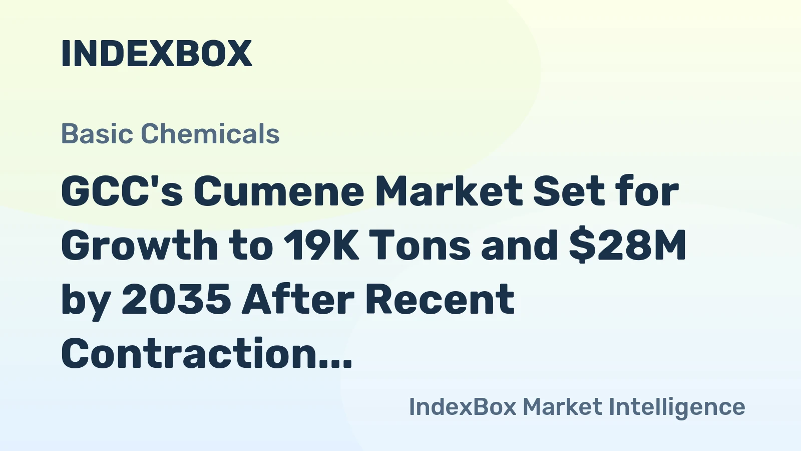 GCC's Cumene Market Set for Growth to 19K Tons and $28M by 2035 After Recent Contraction