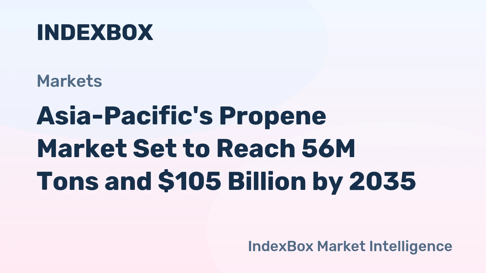 Asia-Pacific's Propene Market Set to Reach 56M Tons and $105 Billion by 2035