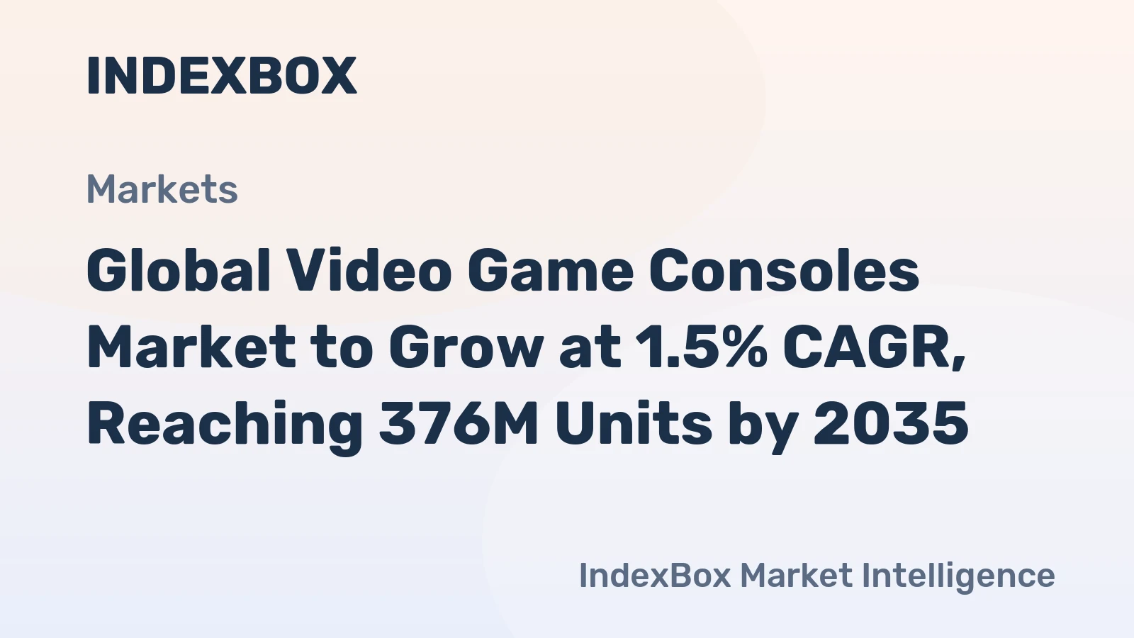 Global Video Game Consoles Market to Grow at 1.5% CAGR, Reaching 376M Units by 2035