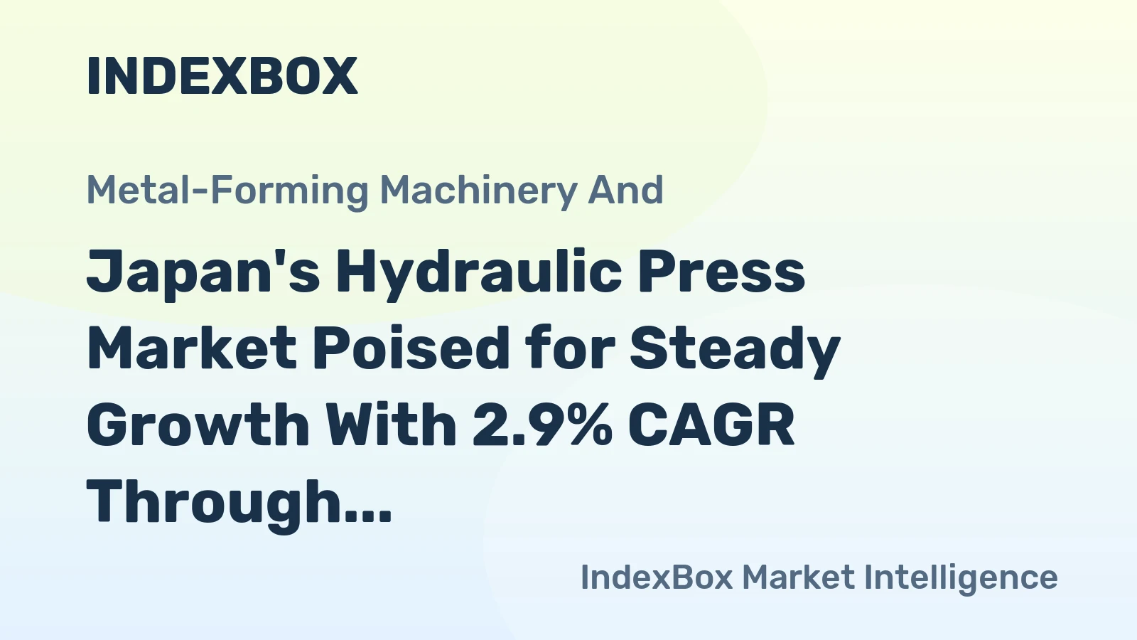 Japan's Hydraulic Press Market Poised for Steady Growth With 2.9% CAGR Through 2035