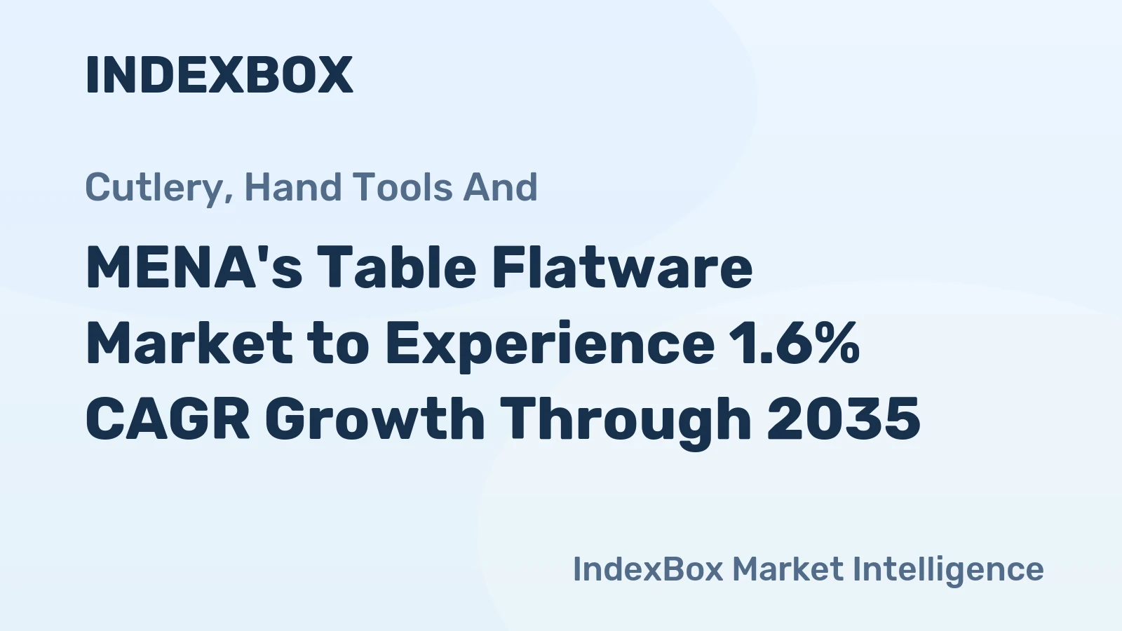 MENA's Table Flatware Market to Experience 1.6% CAGR Growth Through 2035