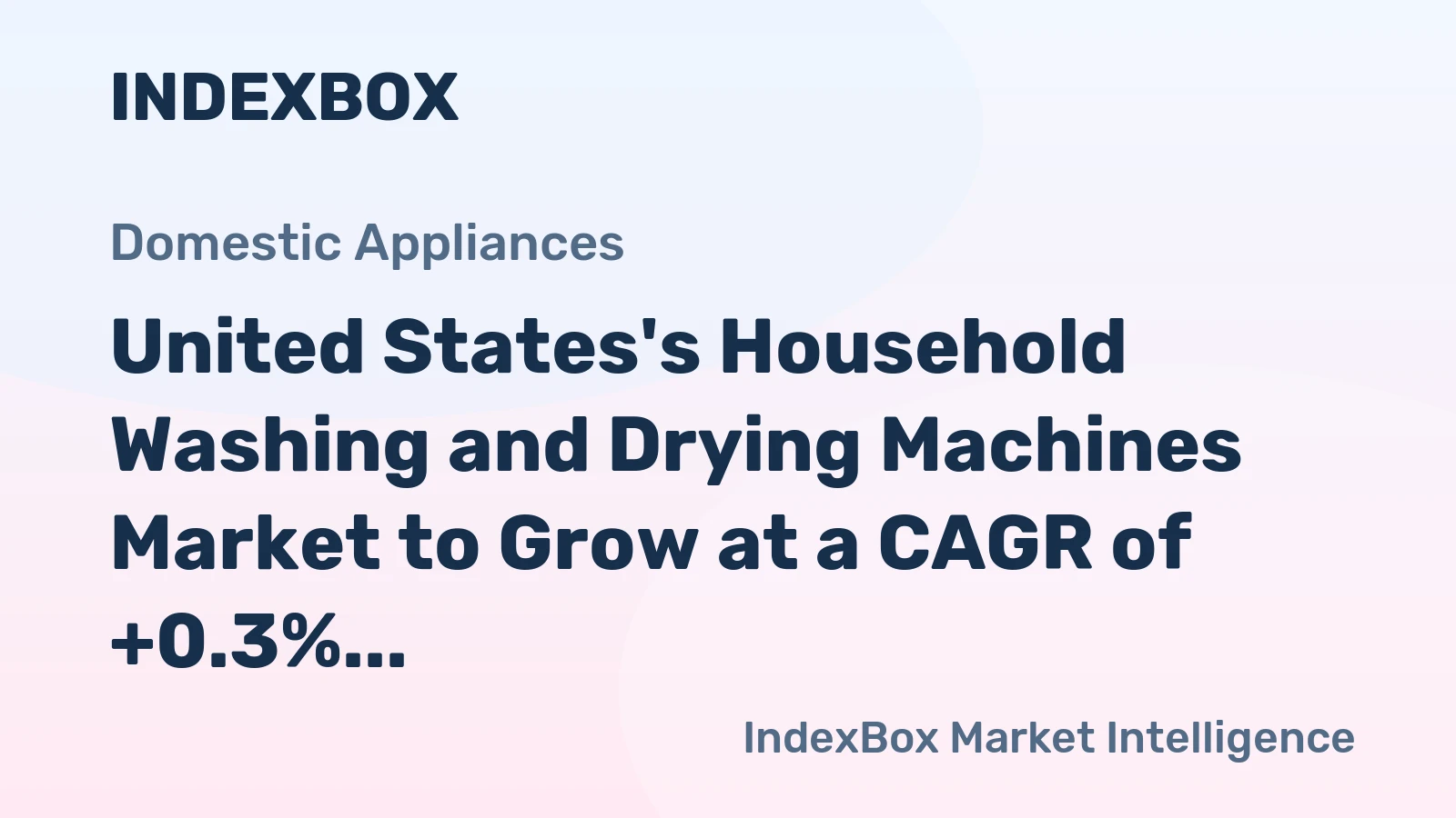 United States's Household Washing and Drying Machines Market to Grow at a CAGR of +0.3% Through 2035, Reaching $5.1B in Value