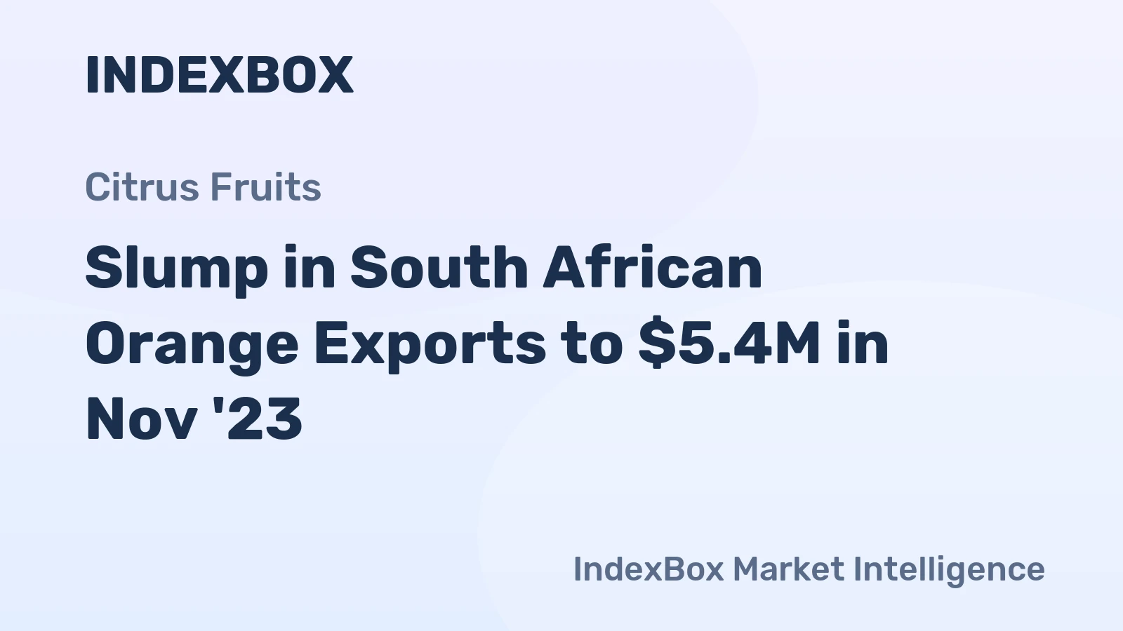 Slump in South African Orange Exports to $5.4M in Nov '23