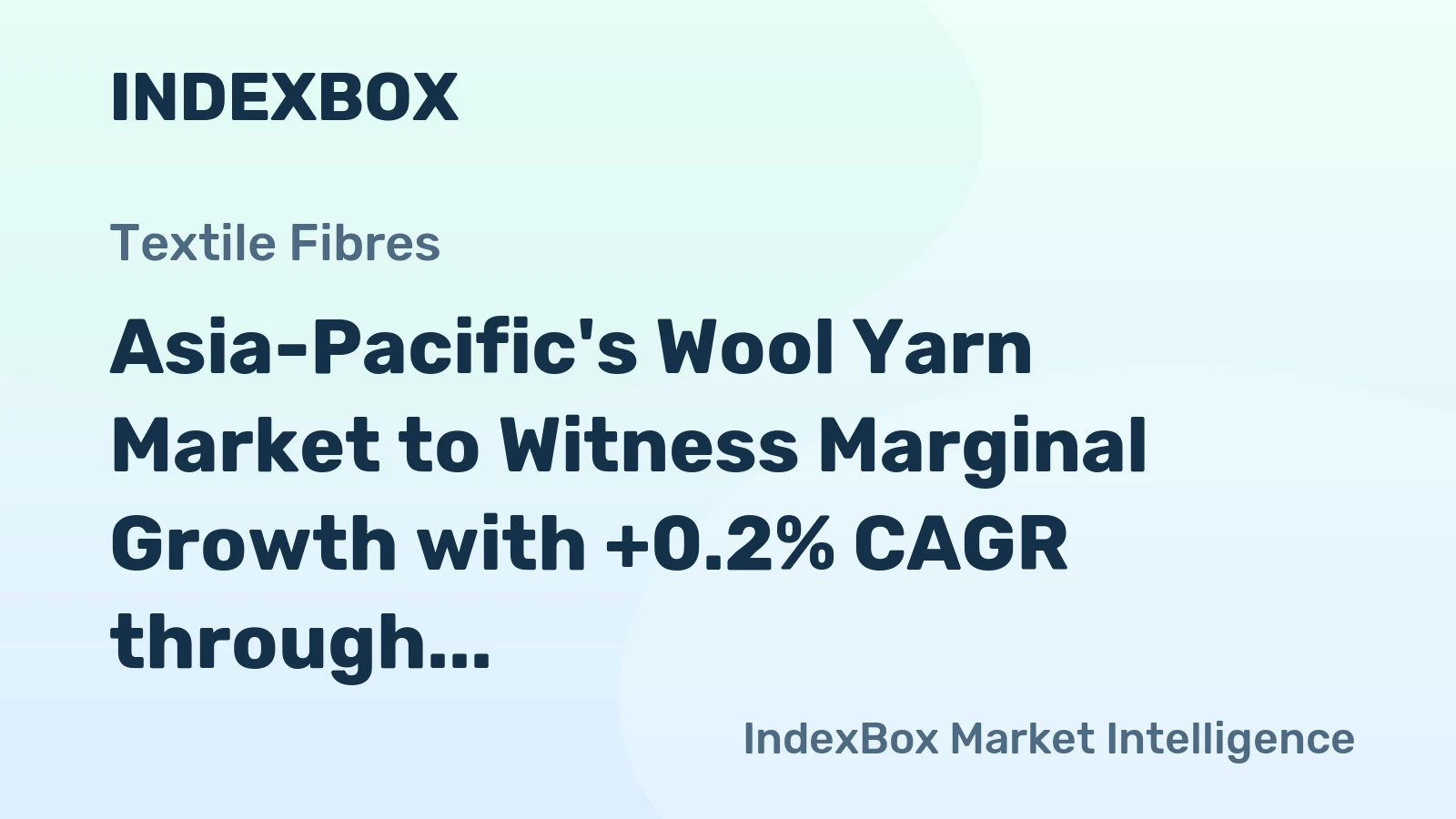 Asia-Pacific's Wool Yarn Market to Witness Marginal Growth with +0.2% CAGR through 2035