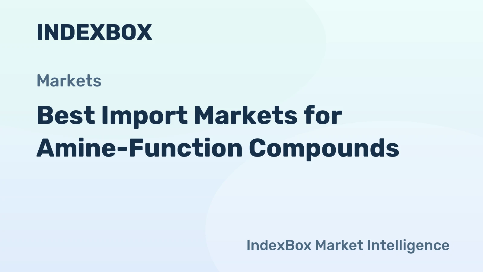 Best Import Markets for Amine-Function Compounds