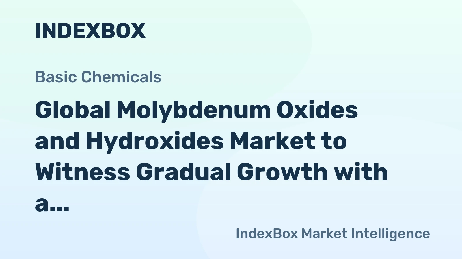 Global Molybdenum Oxides and Hydroxides Market to Witness Gradual Growth with a CAGR of +0.4% from 2024 to 2035