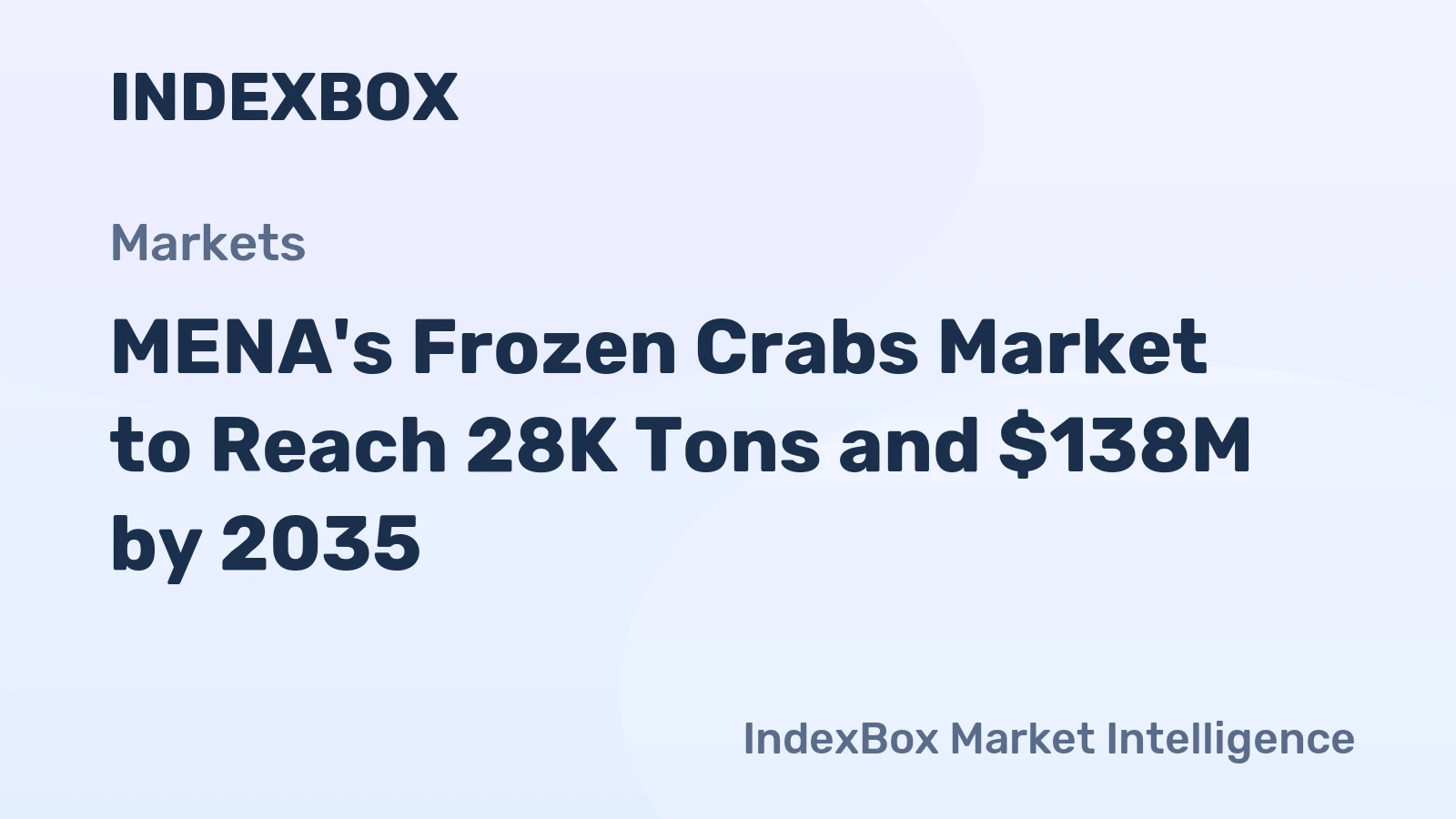 MENA's Frozen Crabs Market to Reach 28K Tons and $138M by 2035
