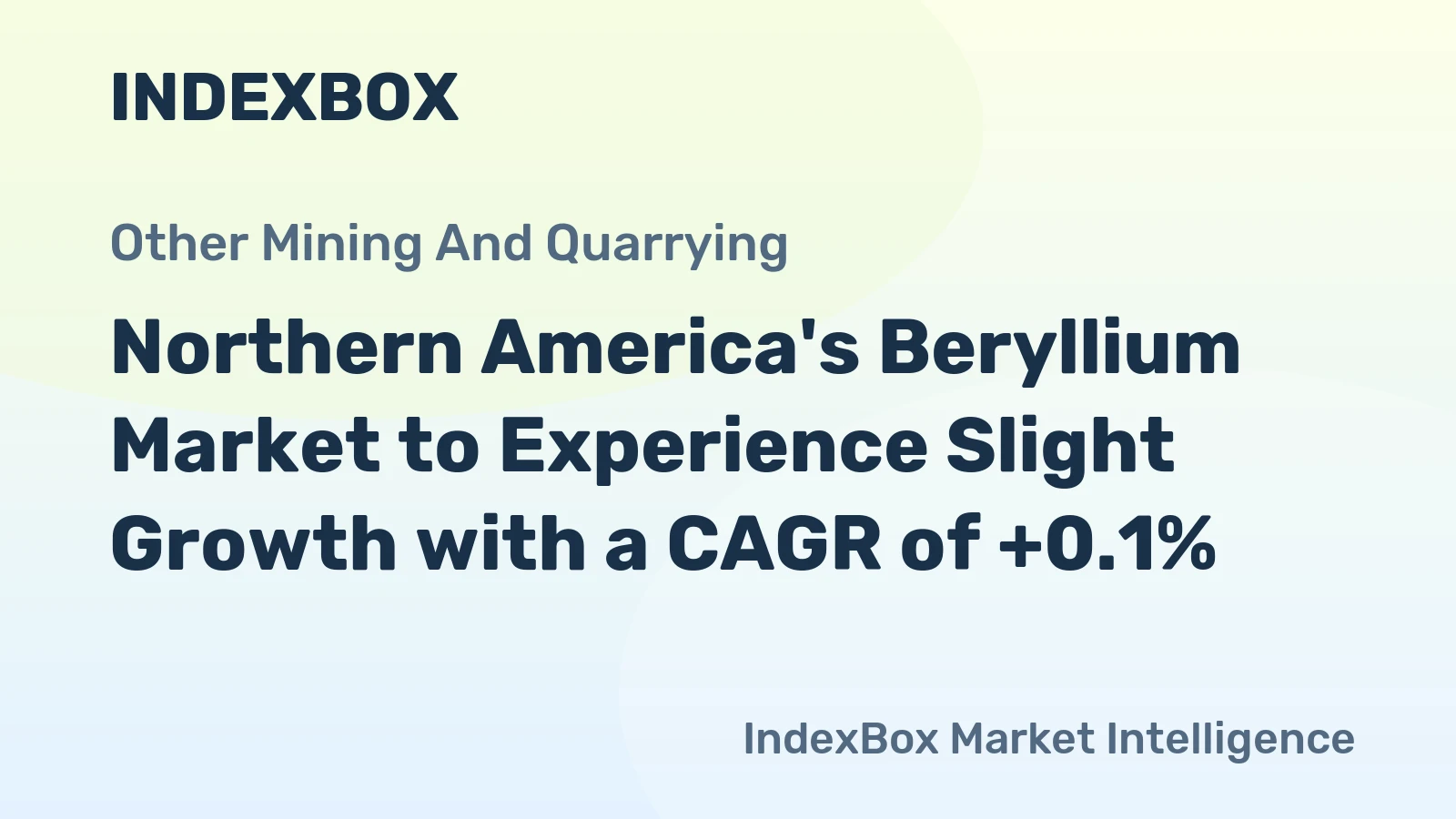 Northern America's Beryllium Market to Experience Slight Growth with a CAGR of +0.1%