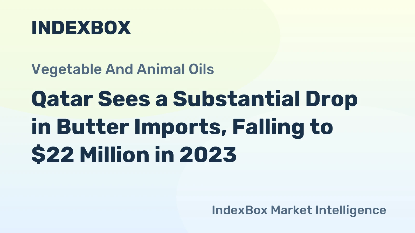 Qatar Sees a Substantial Drop in Butter Imports, Falling to $22 Million in 2023