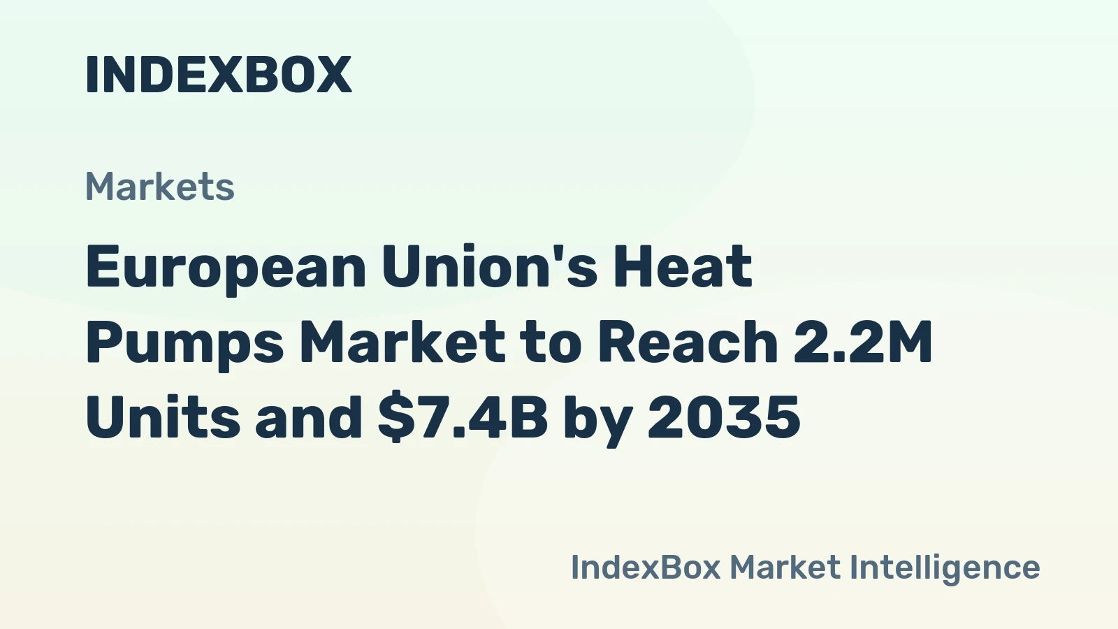 European Union's Heat Pumps Market to Reach 2.2M Units and $7.4B by 2035