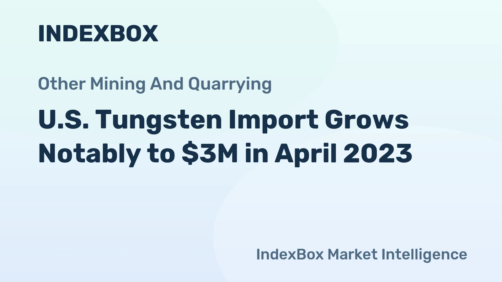 U.S. Tungsten Import Grows Notably to $3M in April 2023
