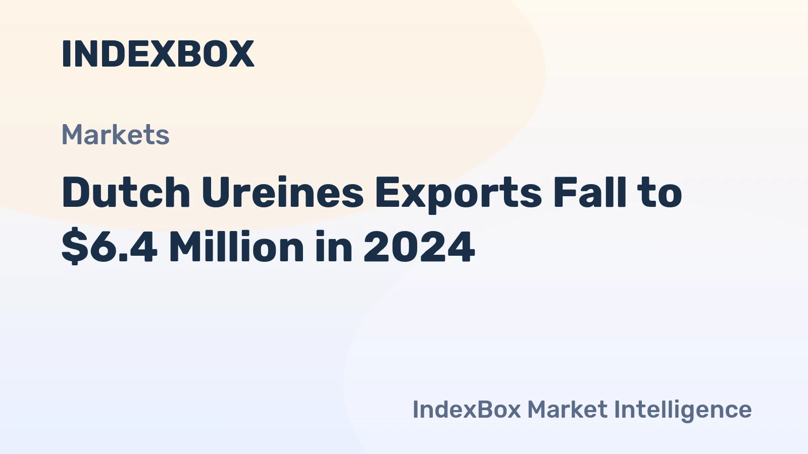 Dutch Ureines Exports Fall to $6.4 Million in 2024