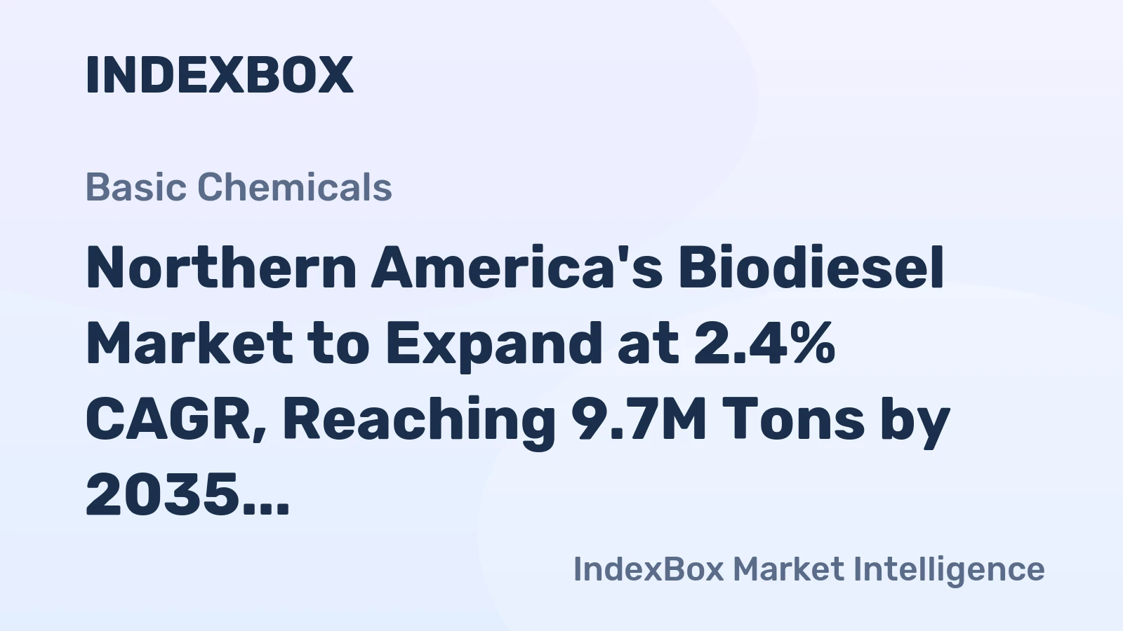 Northern America's Biodiesel Market to Expand at 2.4% CAGR, Reaching 9.7M Tons by 2035