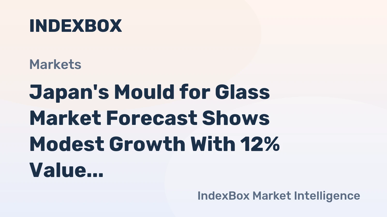Japan's Mould for Glass Market Forecast Shows Modest Growth With 12% Value CAGR Through 2035