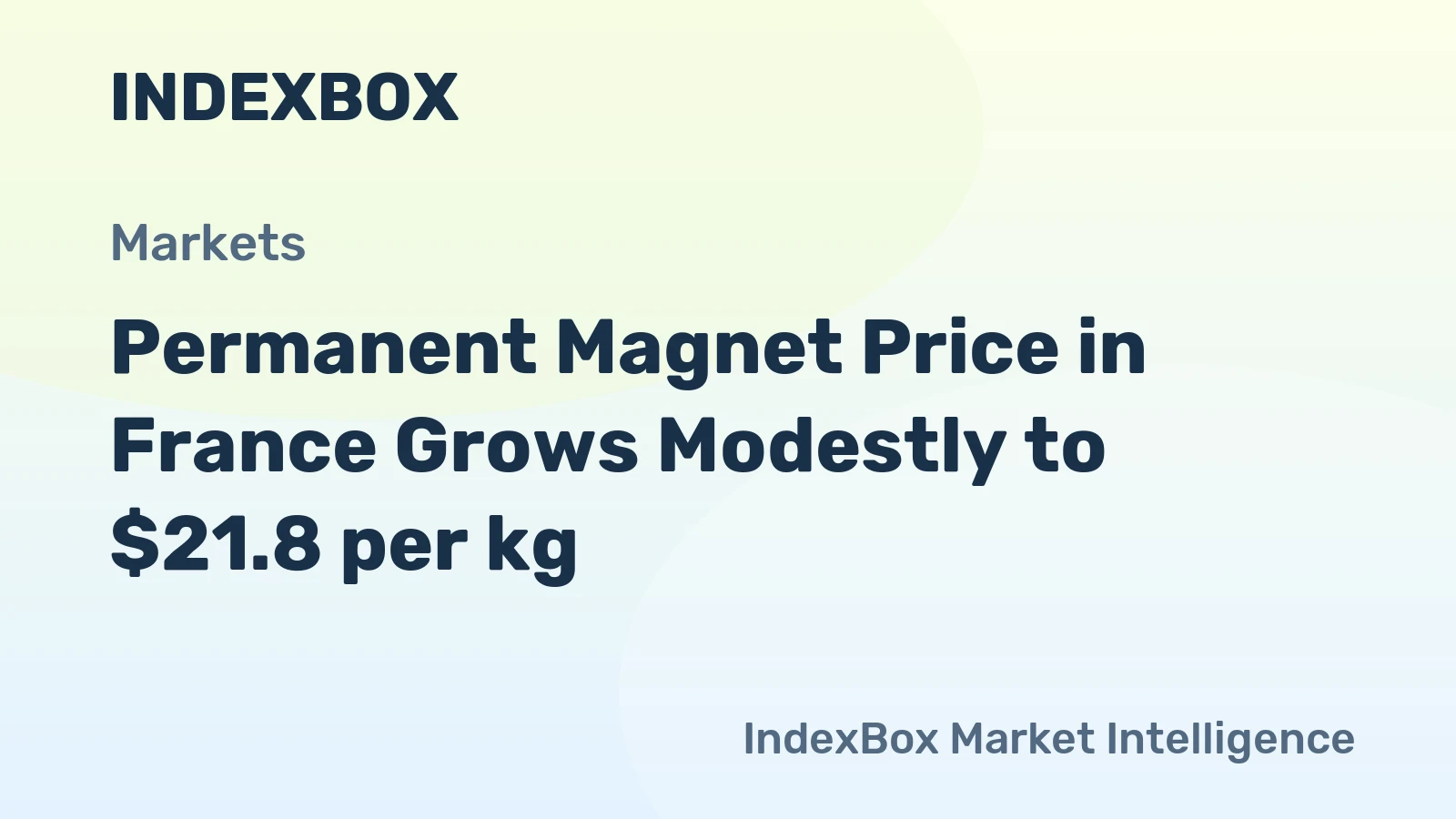 Permanent Magnet Price in France Grows Modestly to $21.8 per kg