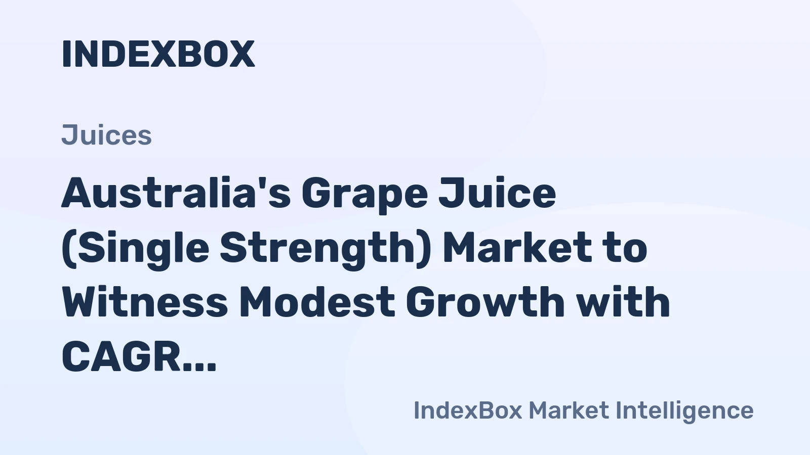 Australia's Grape Juice (Single Strength) Market to Witness Modest Growth with CAGR of +4.7% from 2024-2035