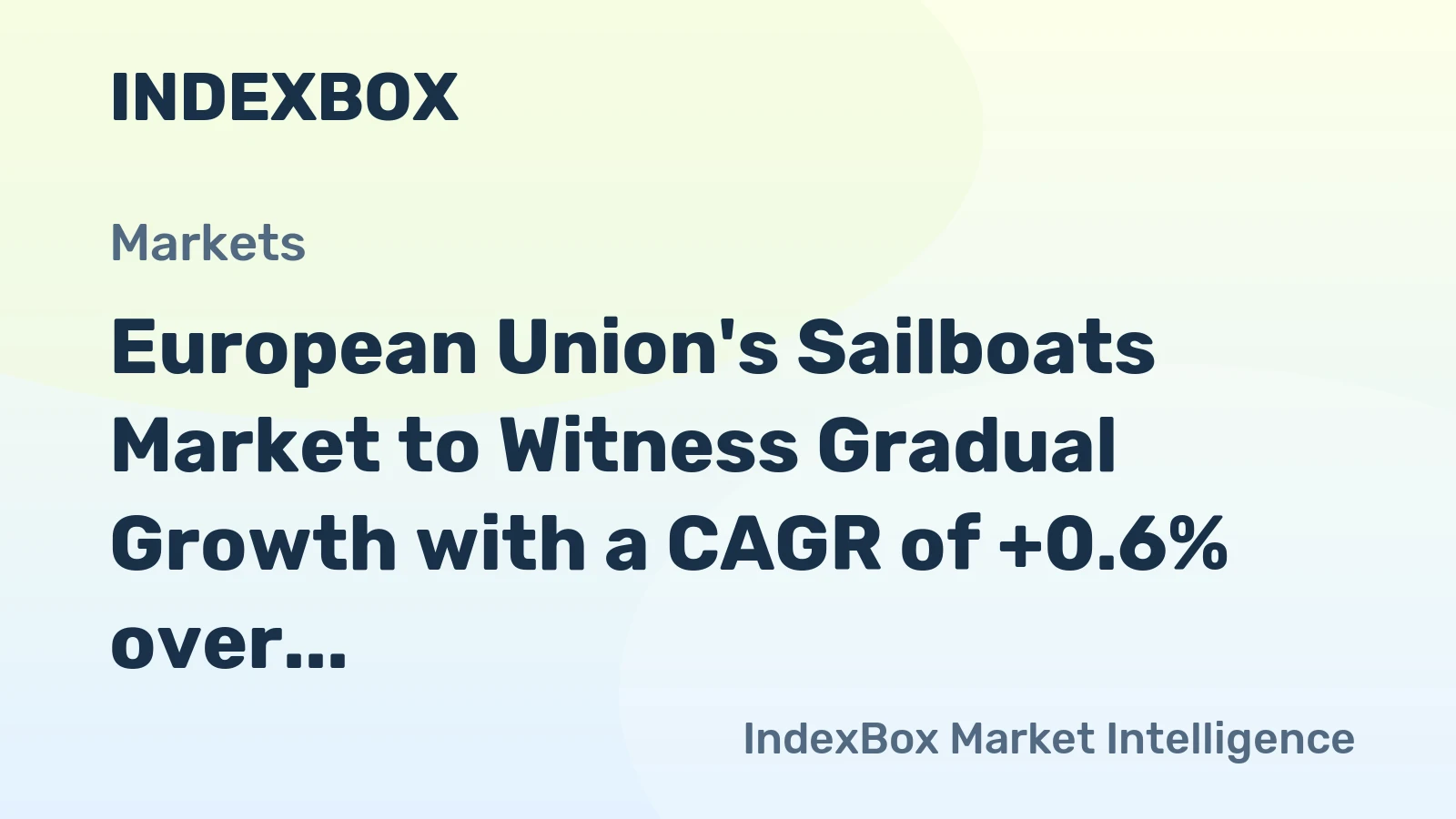 European Union's Sailboats Market to Witness Gradual Growth with a CAGR of +0.6% over the Next Decade